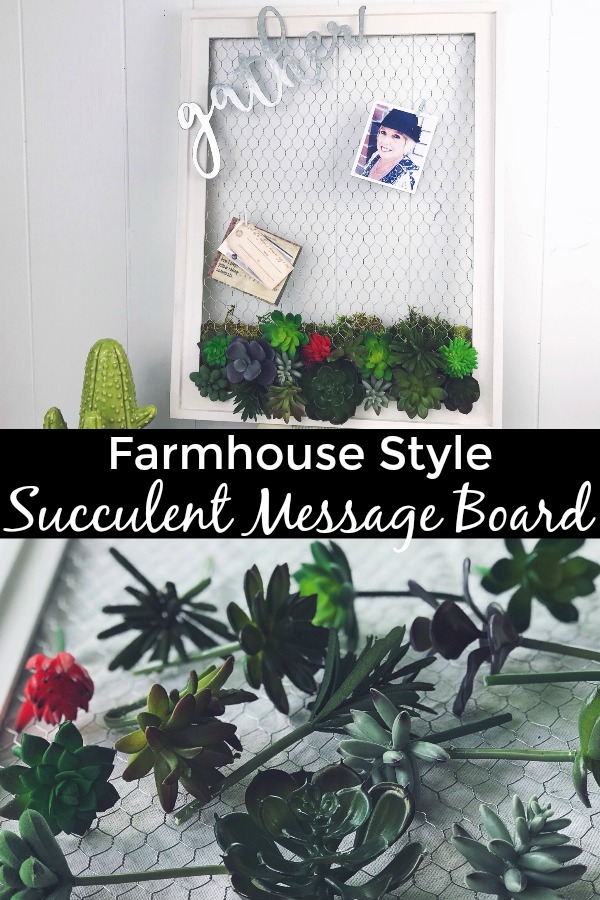 Farmhouse Style Succulent Message Board - Desperately Seeking Gina