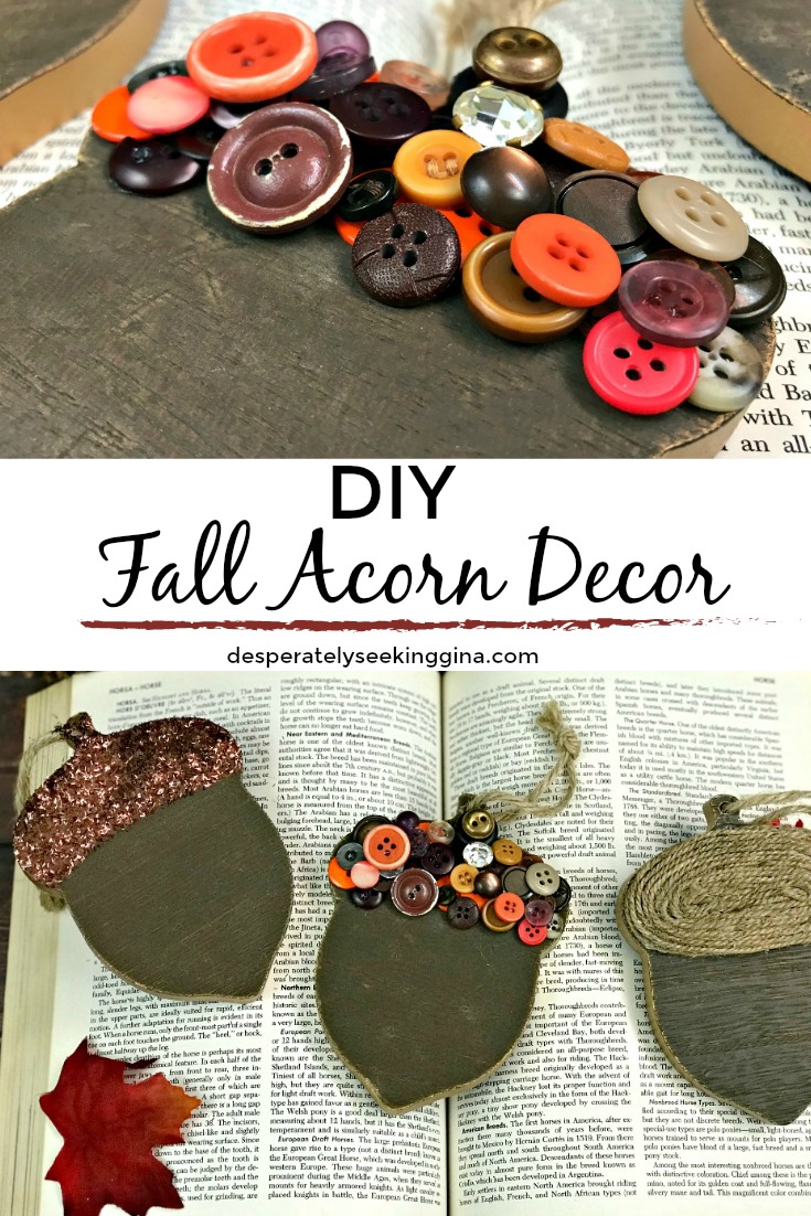 DIY Fall Acorn Decor from the Dollar Spot - Desperately Seeking Gina