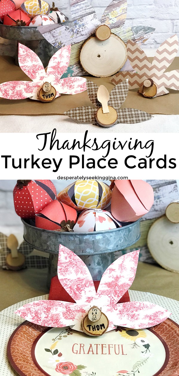 Thanksgiving Turkey Place Cards - Desperately Seeking Gina