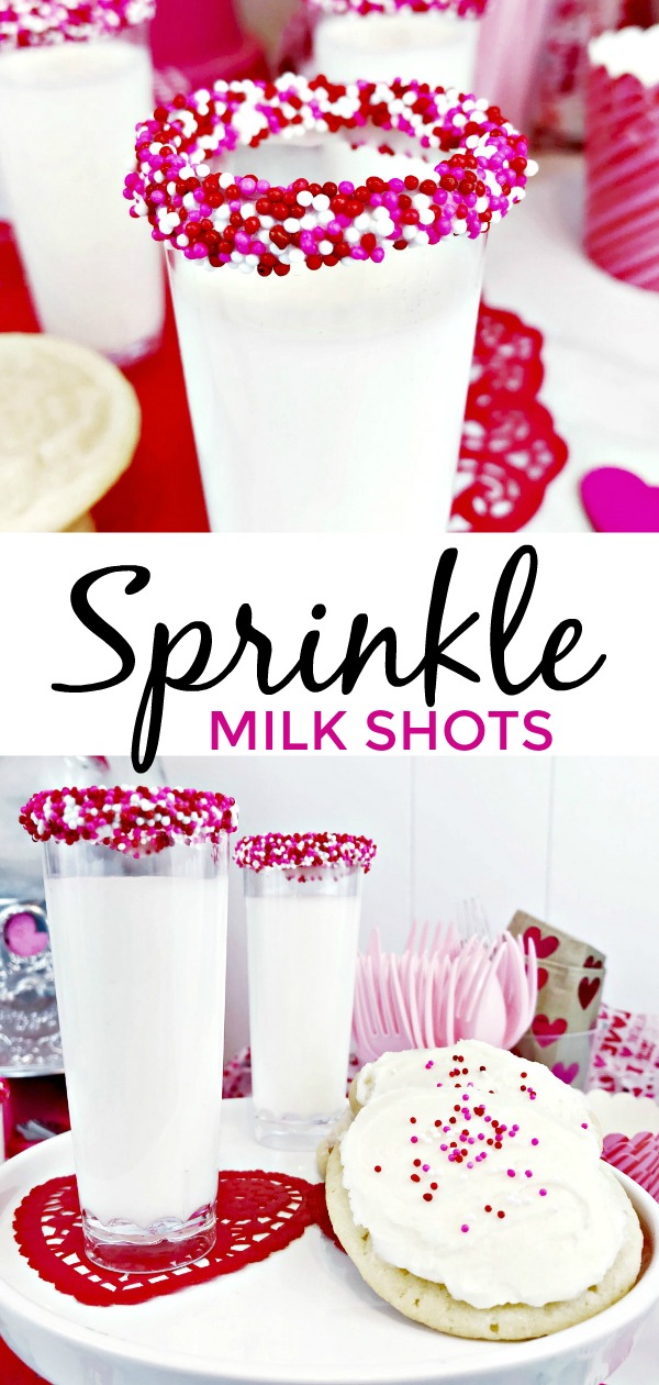 Sprinkle Milk Shots for Valentine's Day - Desperately Seeking Gina